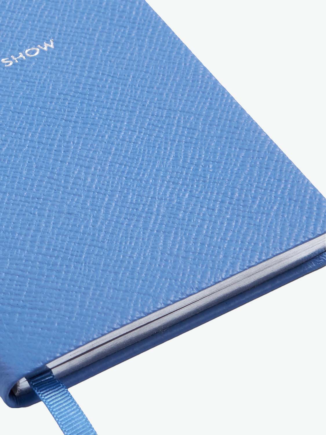 Smythson Best in Show Panama Notebook in nile blue