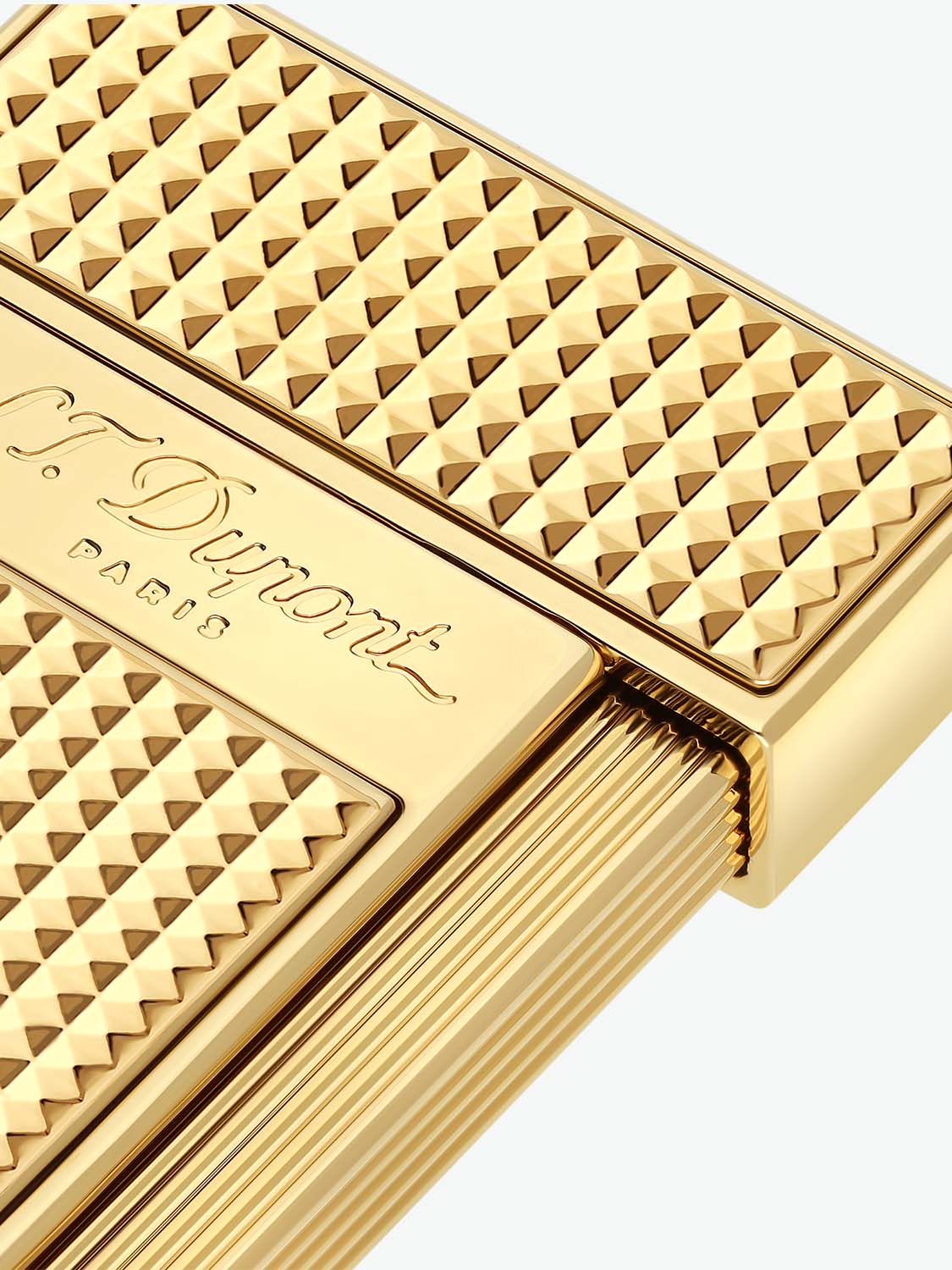 S.T. Dupont Slimmy Diamond Head Gold Lighter